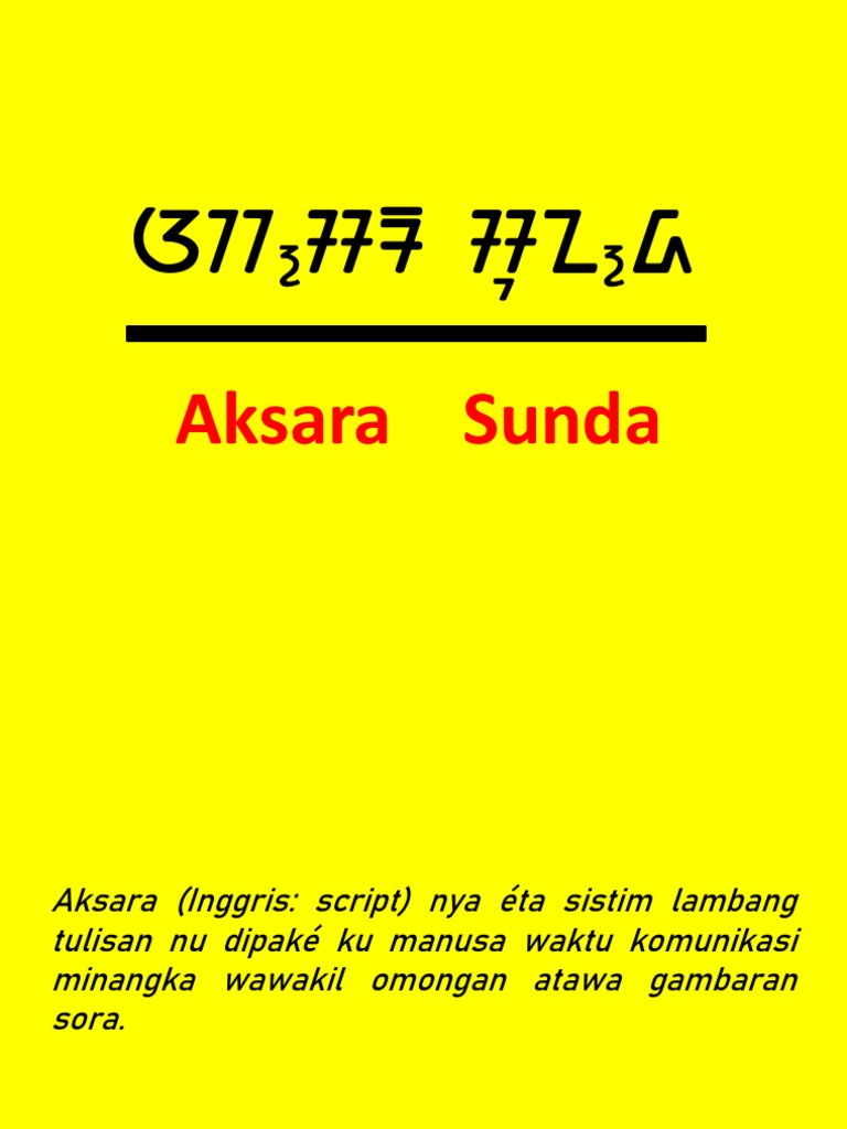Aksara Sunda | PDF