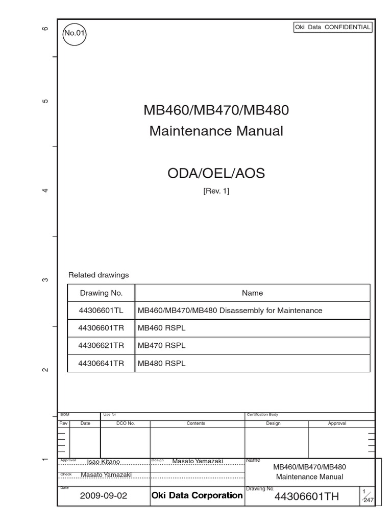 MB460/MB470/MB480 Maintenance Manual Oda/Oel/Aos | PDF | Interface ...