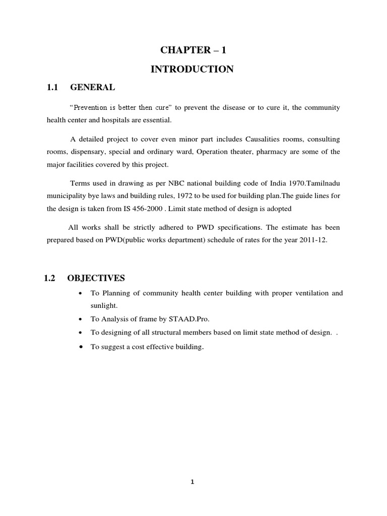 Community Health Centre (CHC) Final | PDF | Stairs | Civil Engineering