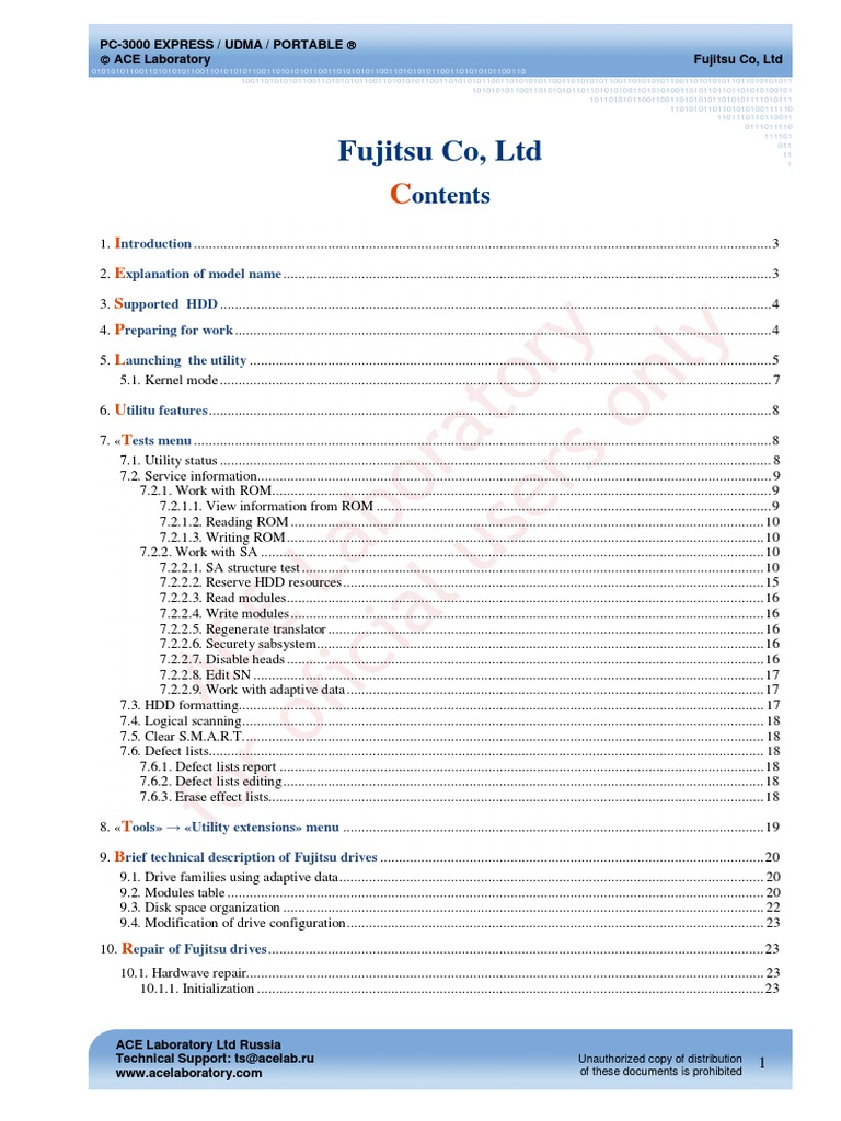 Fujitsu Co Ltd Ontents Pdf Hard Disk Drive Read Only Memory