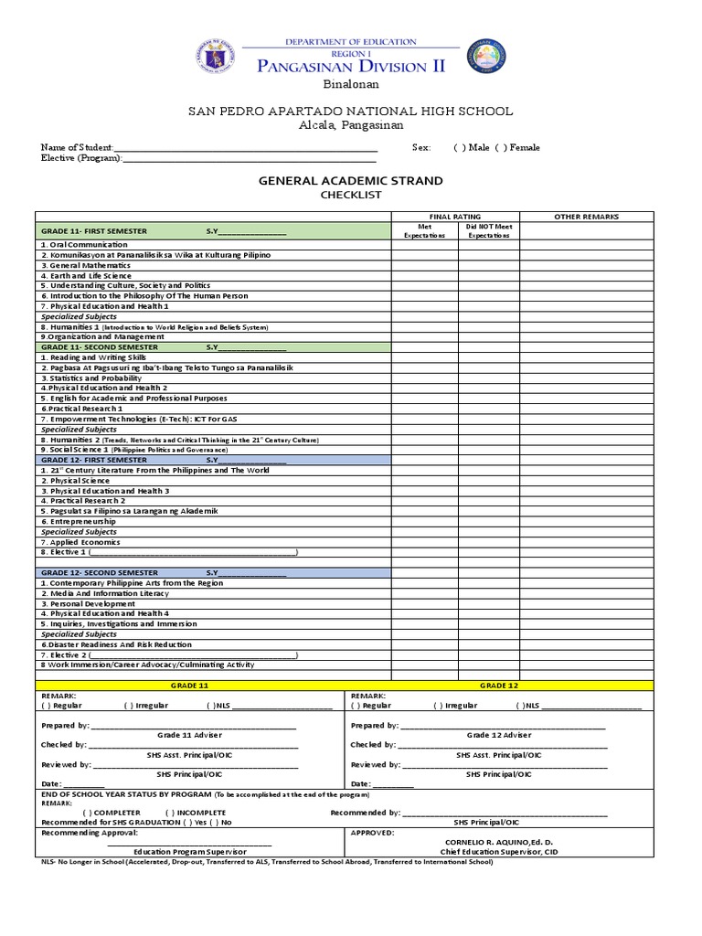 Gas Checklist | PDF | Literacy | Humanities