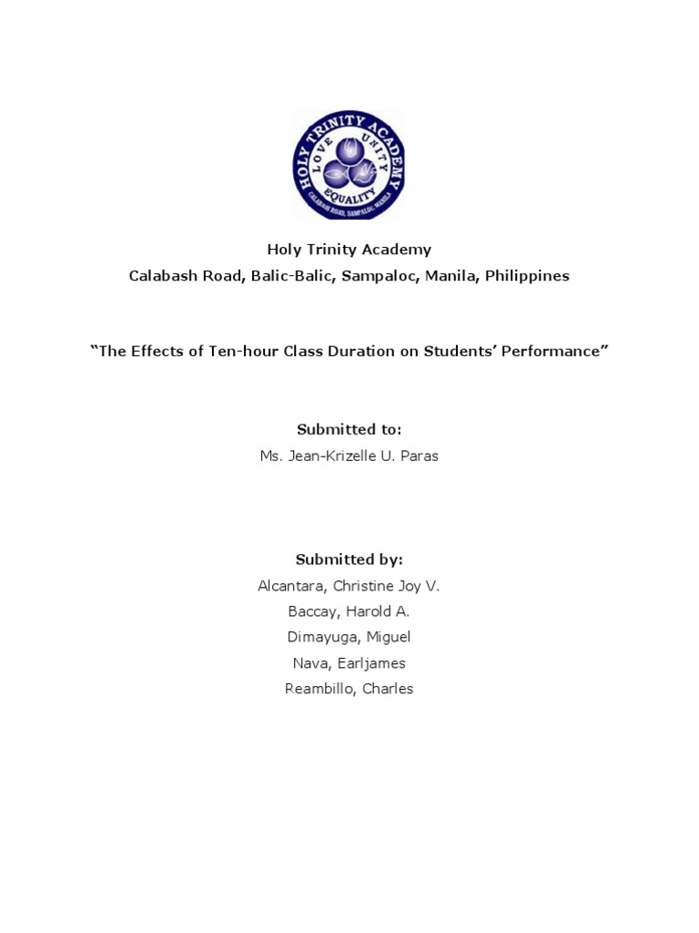 Holy Trinity Academy Calabash Road, Balic-Balic, Sampaloc, Manila ...