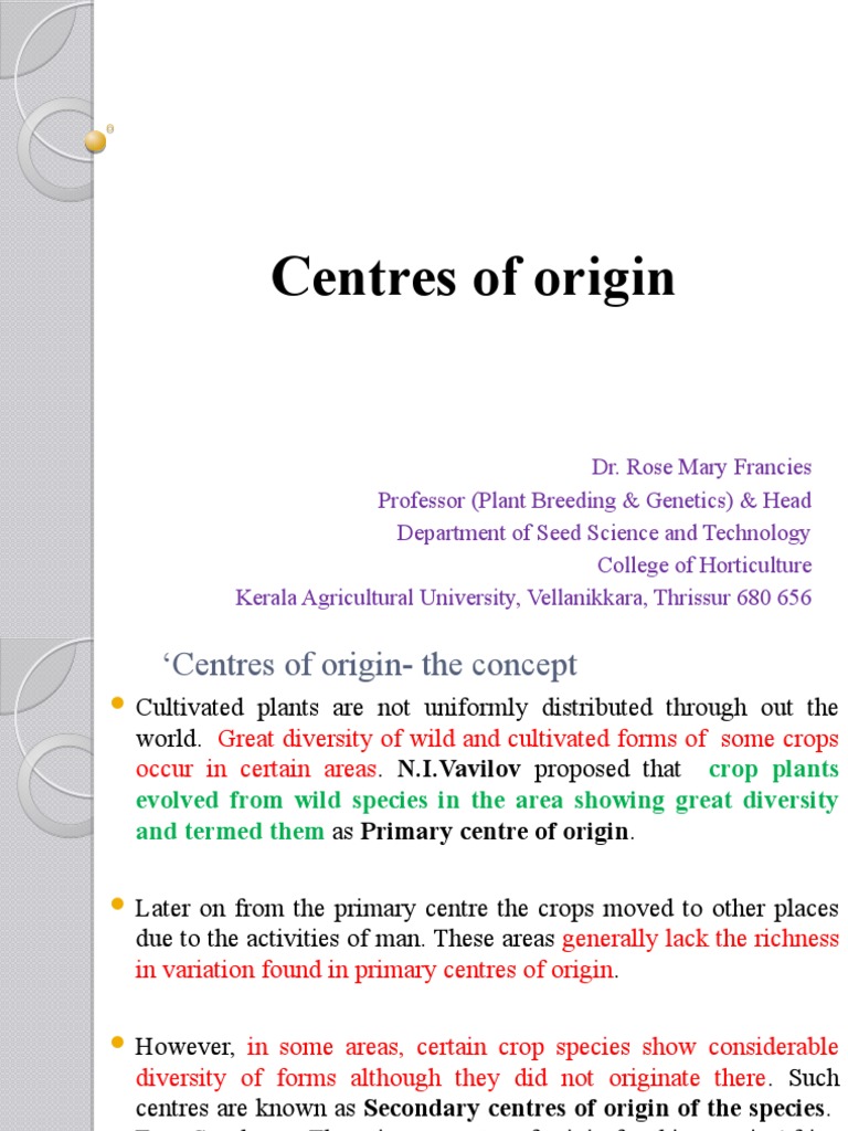 Vavilov's Centres of Origin Explained | PDF | Wheat | Species
