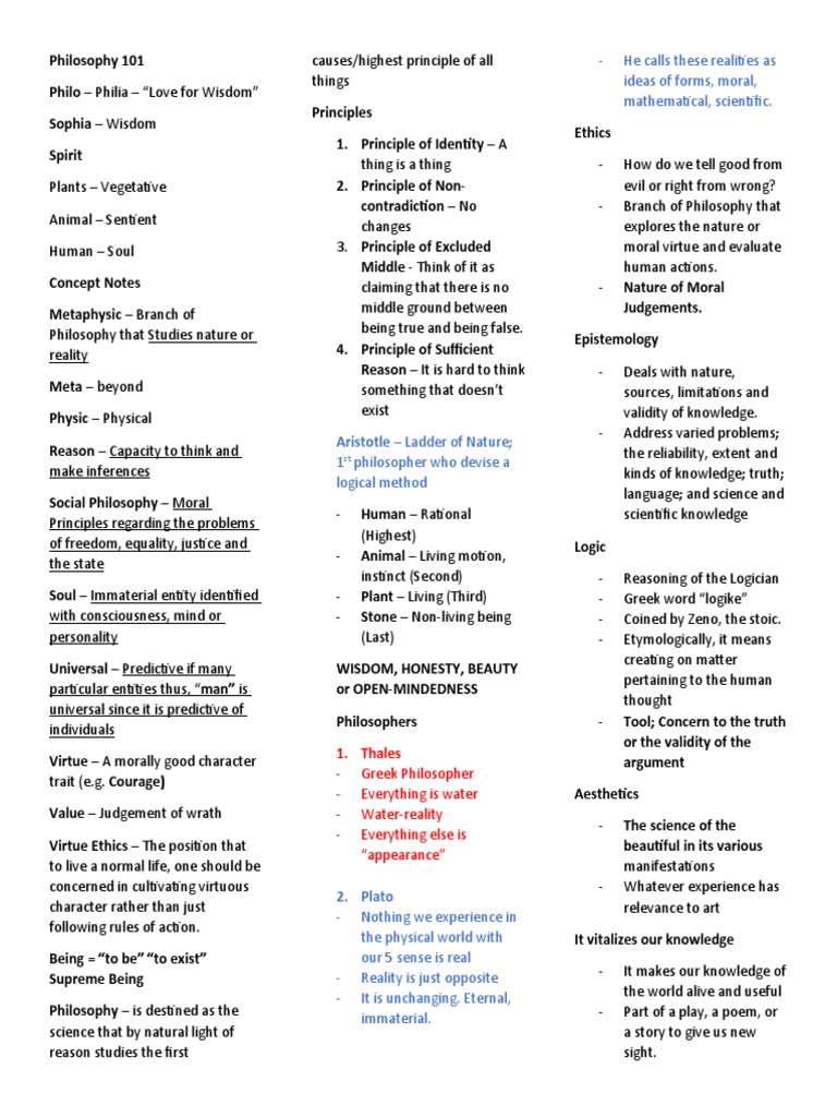 Philosophy 101 | PDF | Logic | Reality