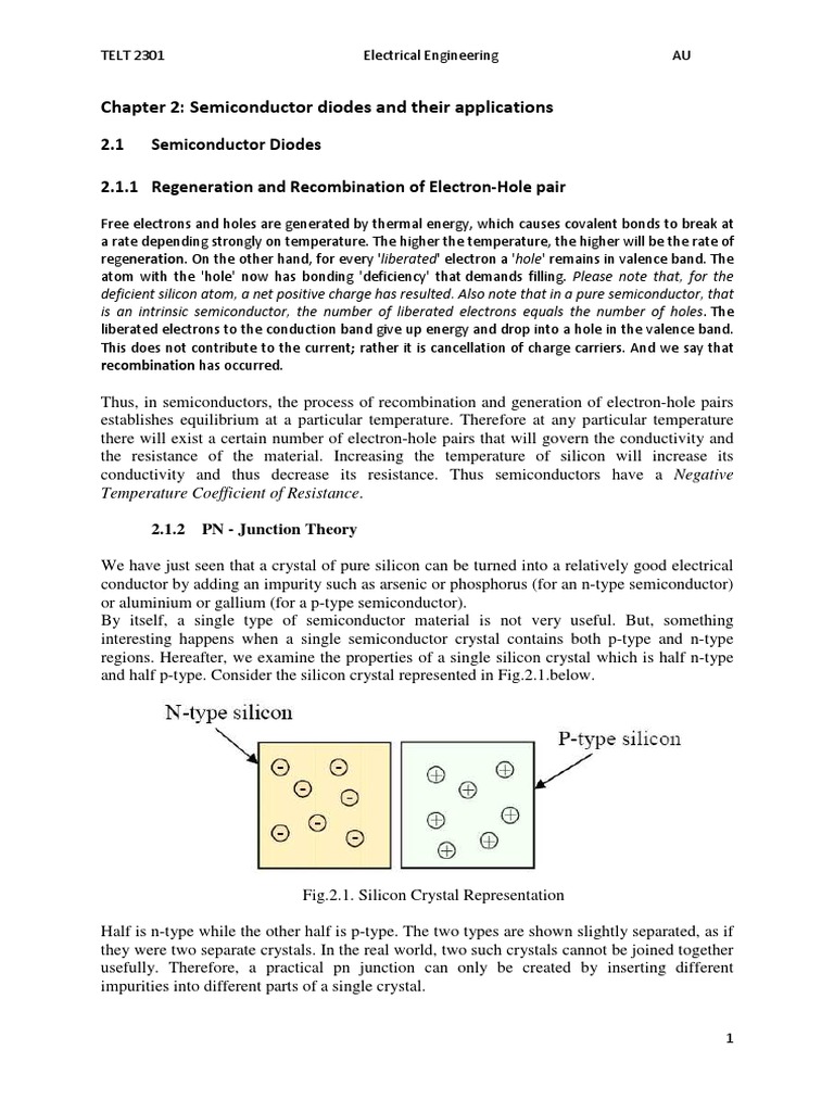 Chapter 2: Semiconductor Diodes and Their Applications | PDF | P–N Junction | Rectifier
