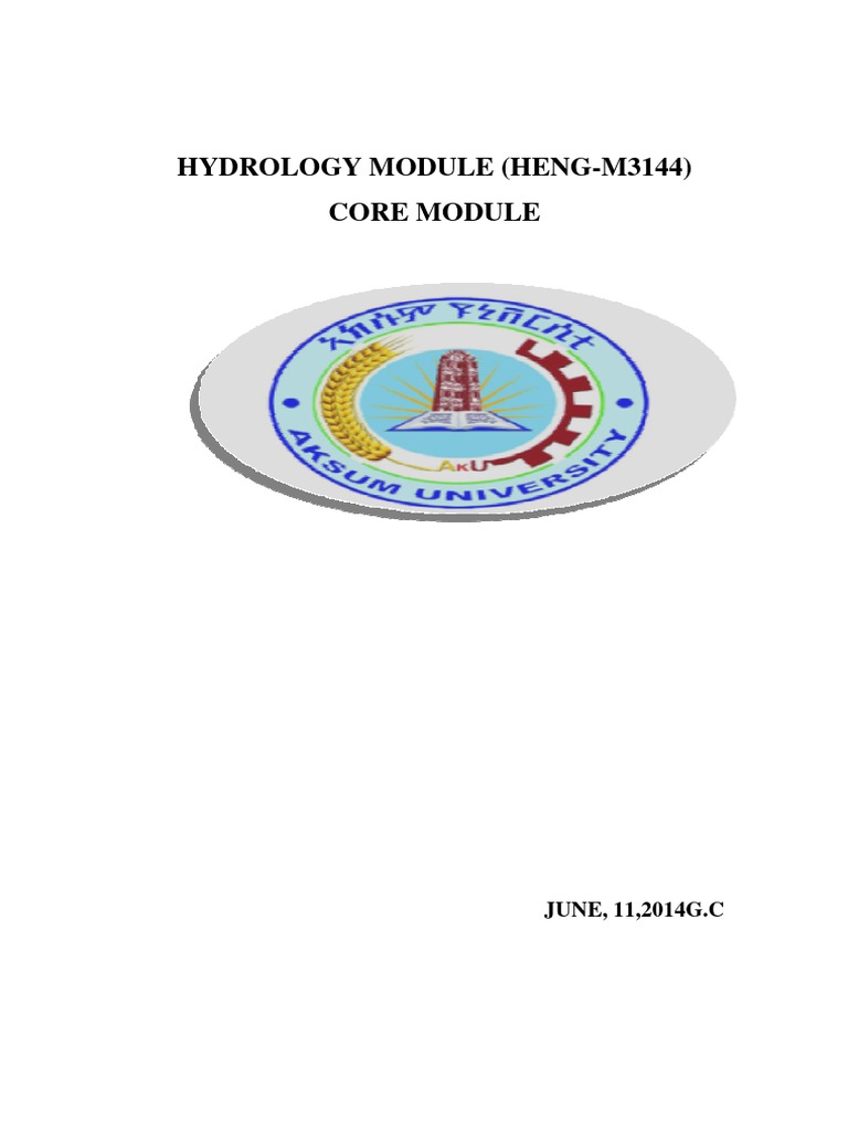 Hydrology Course Overview and Objectives | PDF | Hydrology | Drainage Basin