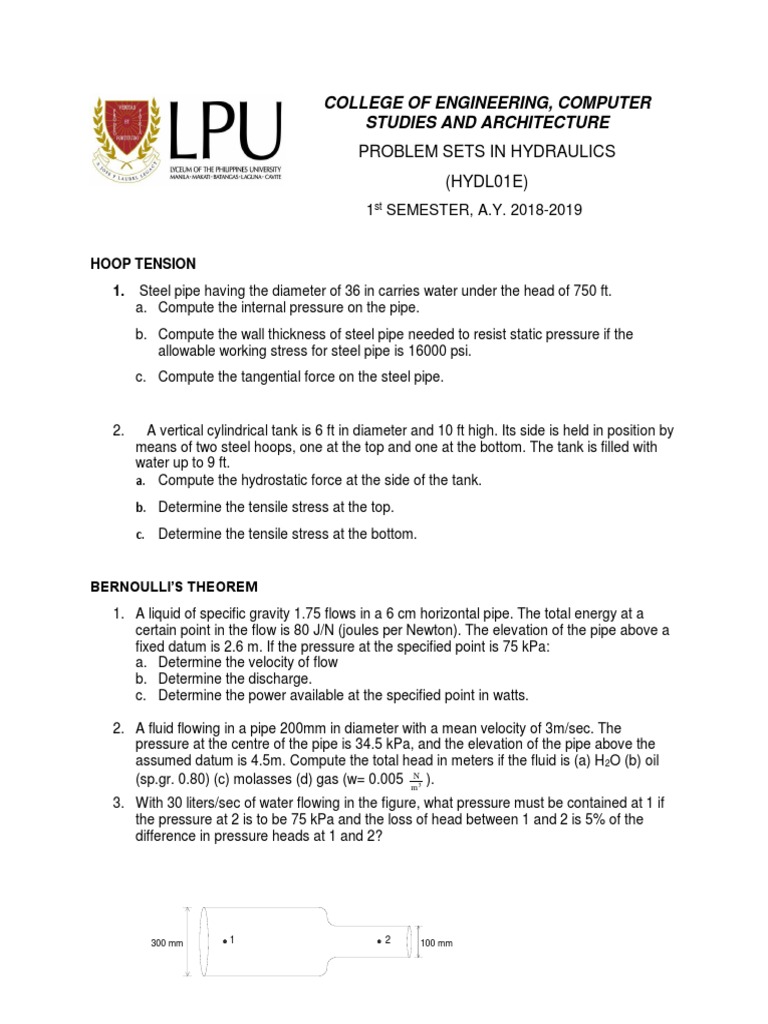 College of Engineering, Computer Studies and Architecture: Problem Sets ...