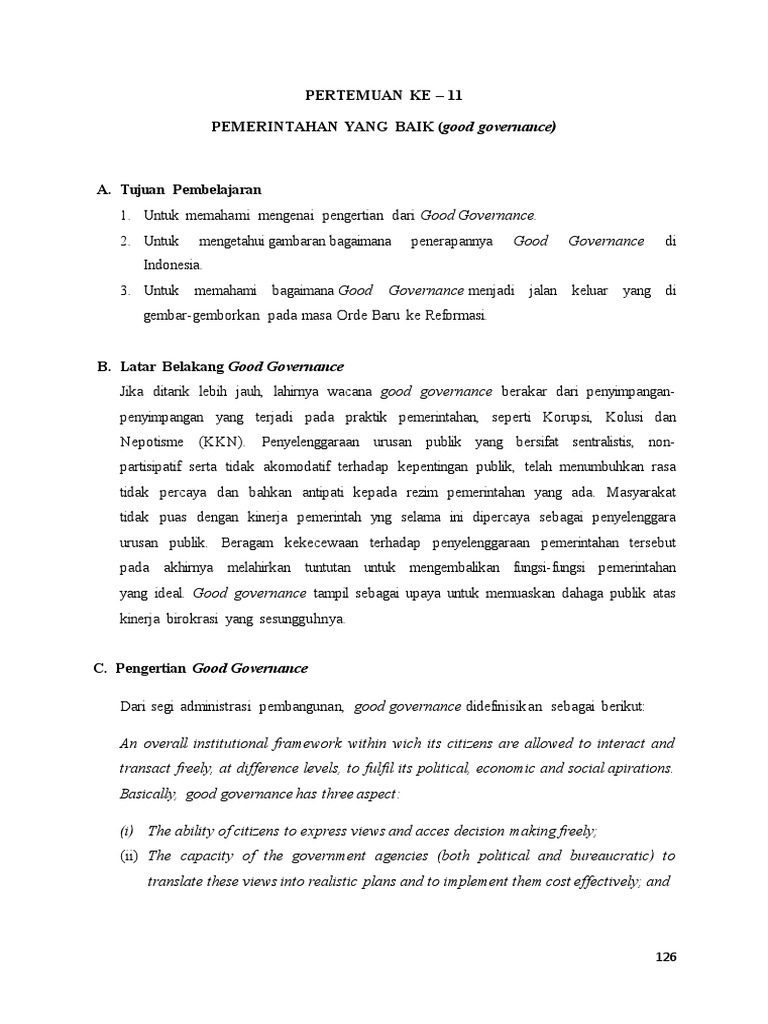 Good Governance Prinsip | PDF