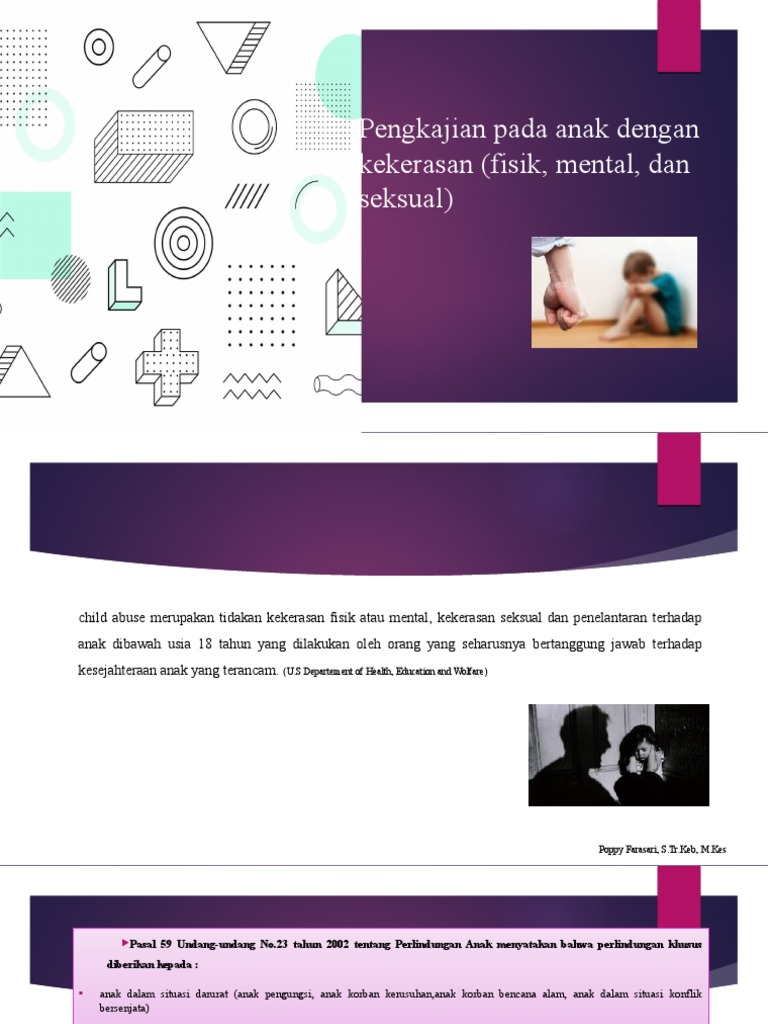 Pengkajian Pada Anak DG Kekerasan (Fisik, Mental, Dan Seksual) | PDF