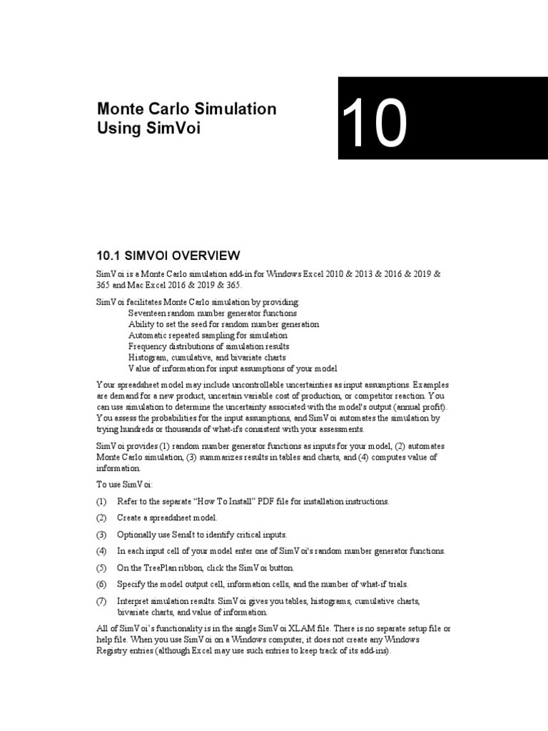 SimVoi 311 Guide | PDF | Probability Distribution | Computer File