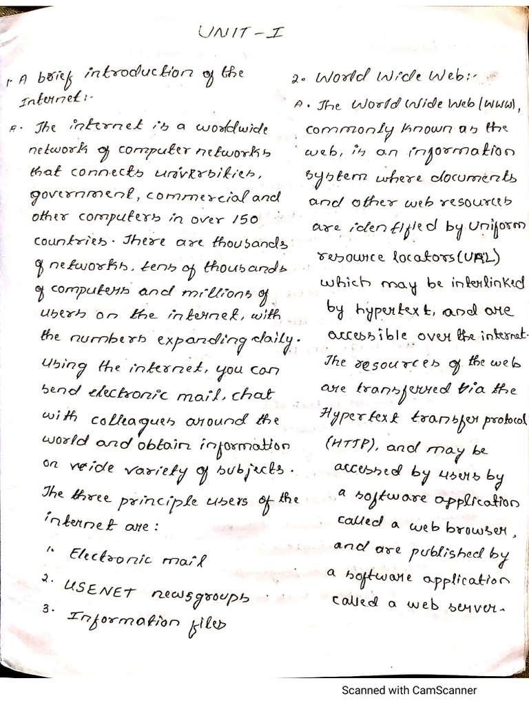 WIT Notes (1,2,3,4 Units) | PDF