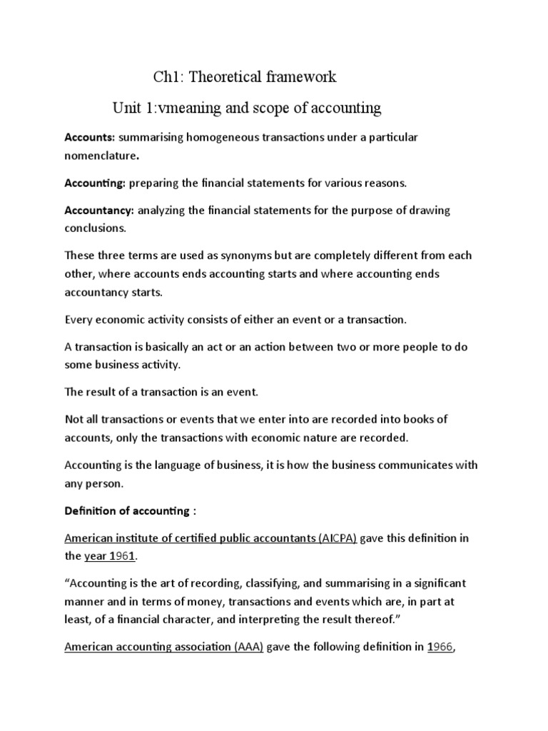 Theoretical Framework | PDF | Expense | Accounting