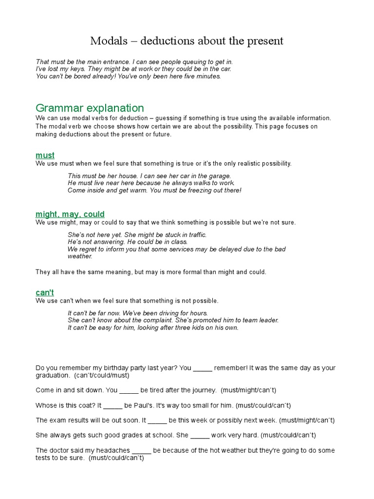 Deductions of Present and Past | PDF