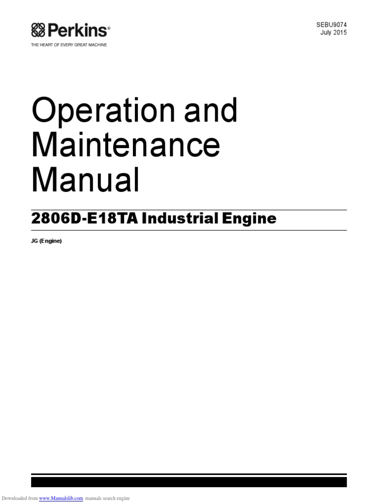 2806D-E18TA Engine Maintenance Guide | PDF | Internal Combustion Engine ...