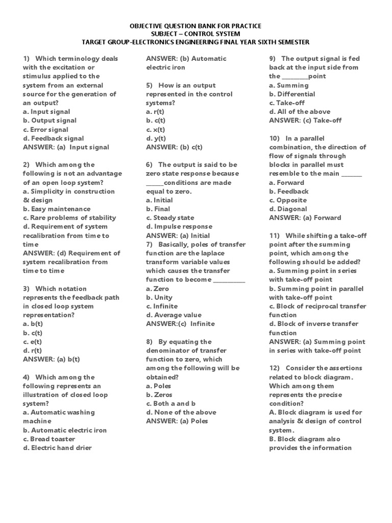 Control System | PDF | Applied Mathematics | Computer Engineering