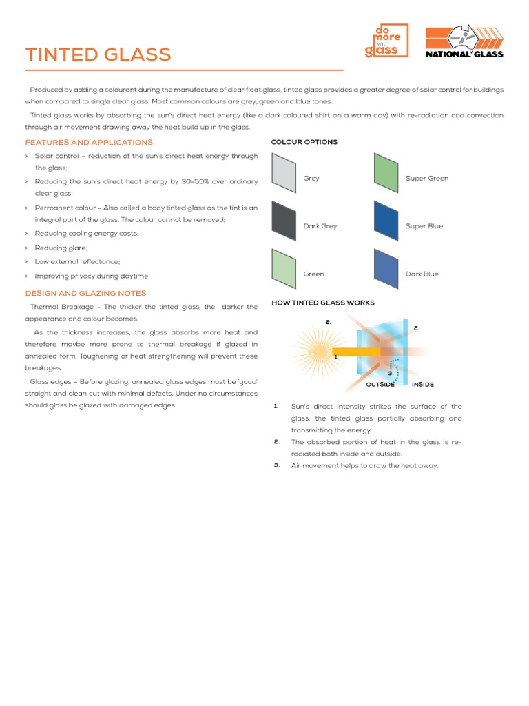 Tinted Glass: Features and Applications | PDF | Glasses | Physical ...