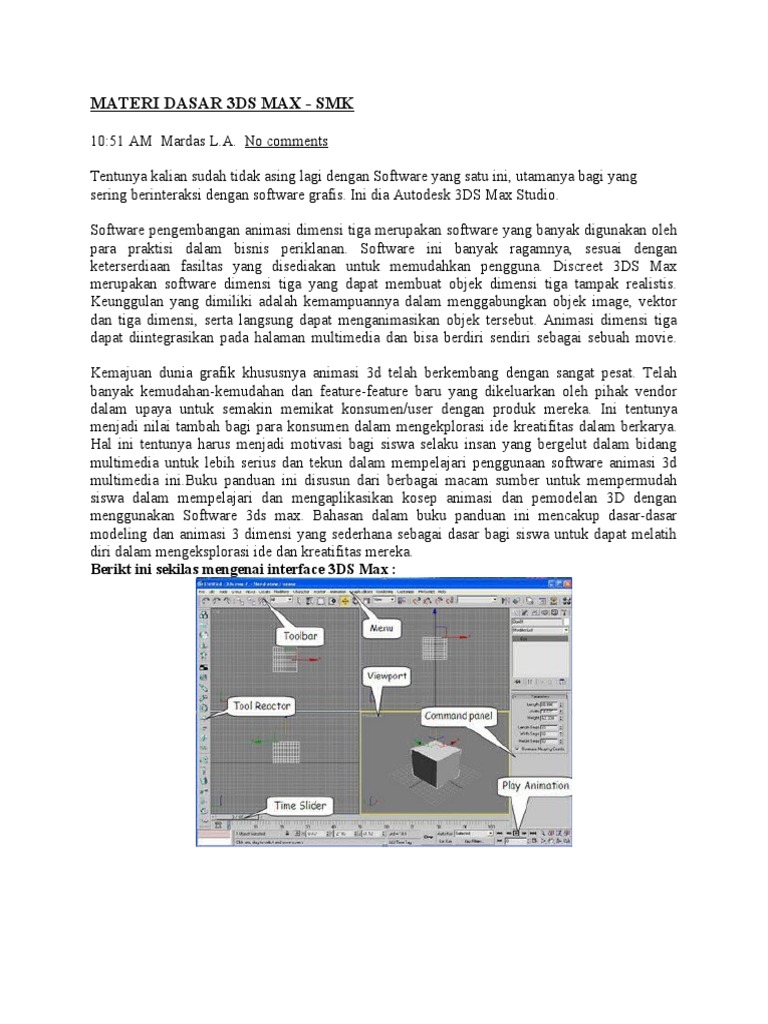 Materi Dasar 3ds Max | PDF
