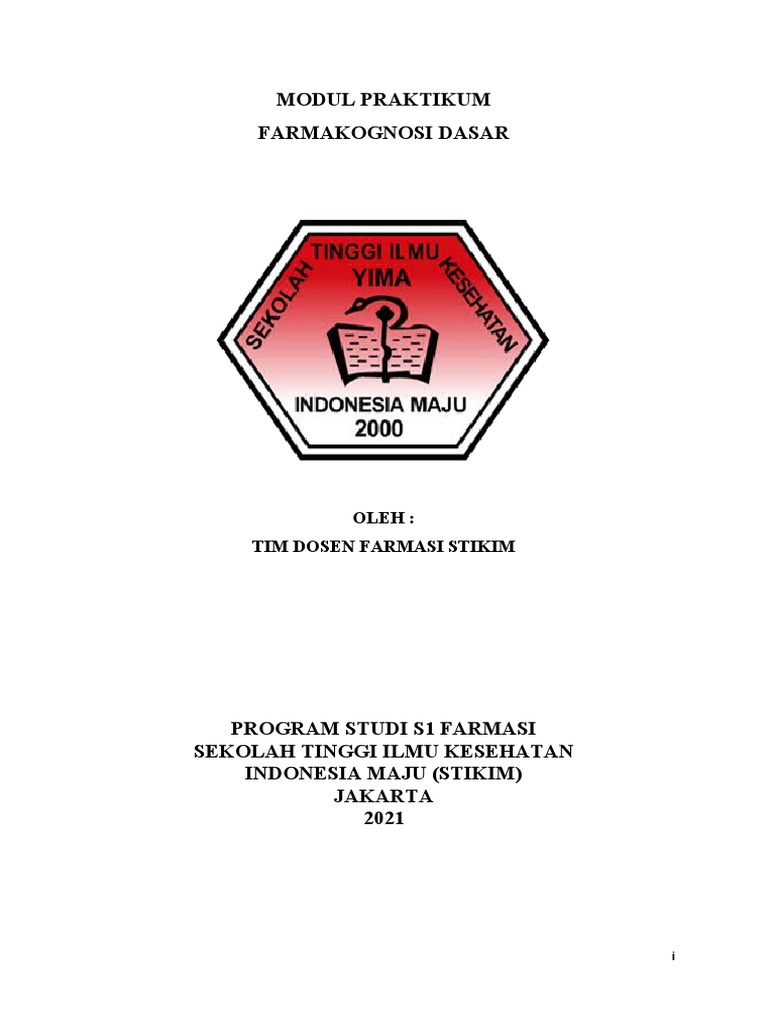 Modul Praktikum Farmakognosi Dasar: Oleh: Tim Dosen Farmasi Stikim | PDF
