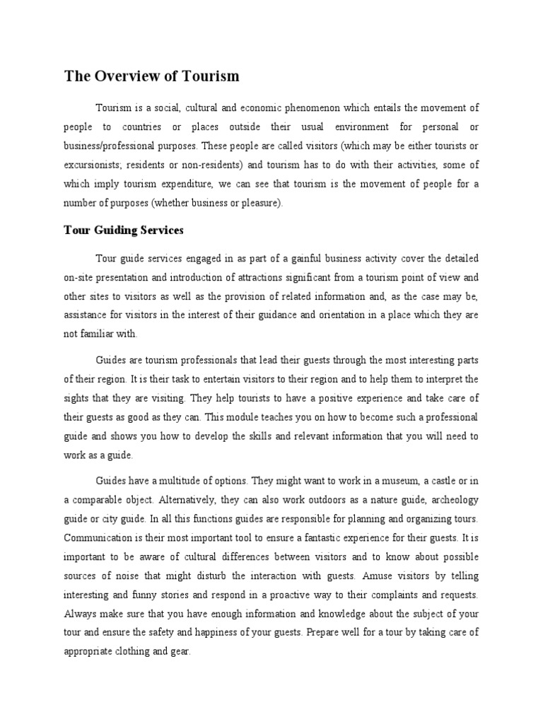 Comprehensive Guide to Tour Guiding | PDF | Tourism | Tourism And Leisure