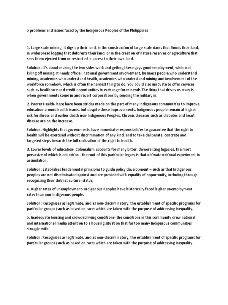 5 Problems and Issues Faced by The Indigenous Peoples of The ...