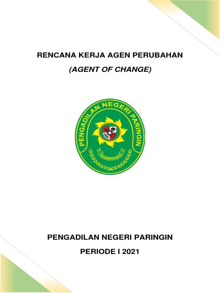 Rencana Kerja - Agen - Perubahan PN Paringin | PDF Rencana Kerja - Agen - Perubahan PN Paringin | PDF