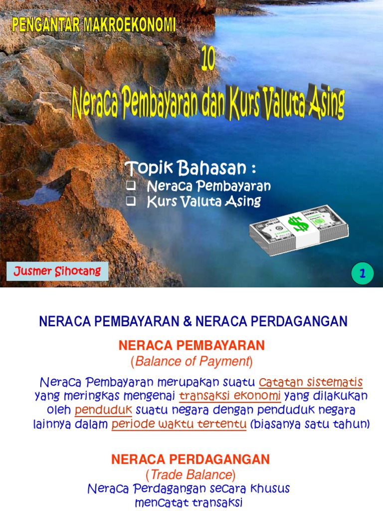 Neraca Pembayaran & Kurs Valas | PDF | Pengelolaan Keuangan & Uang | Bisnis