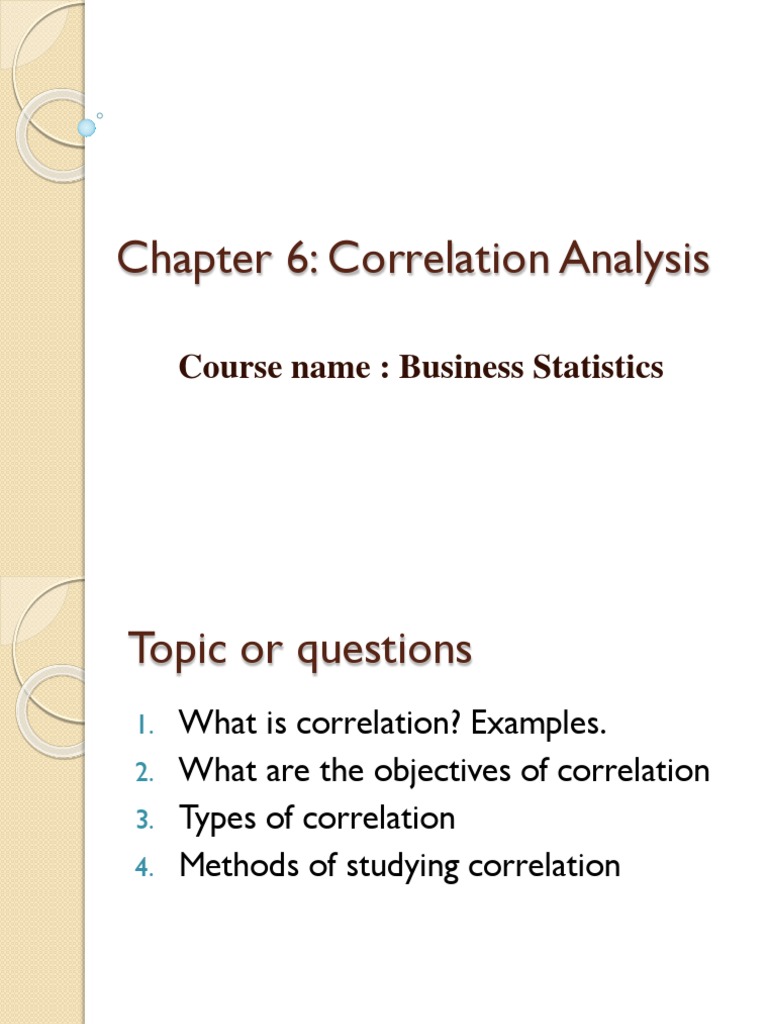 Correlation Analysis Techniques | PDF | Correlation And Dependence | Multivariate Statistics