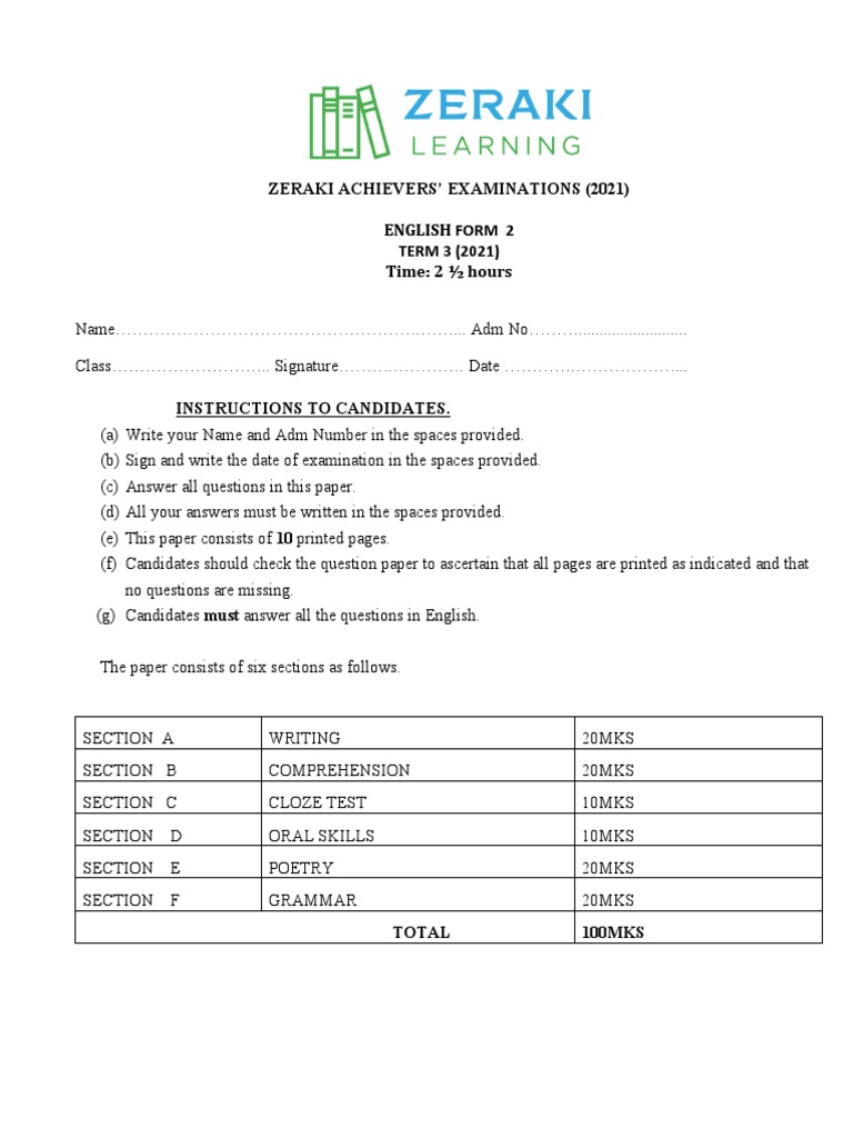 101 Form 2 Question Paper - Edited | PDF | Diabetes | Clinical Medicine