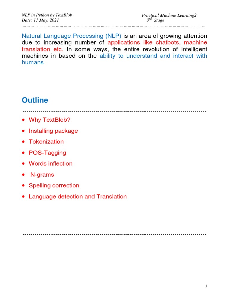 Practical Lect1 Nlp In Python By Textblob Pdf Linguistic Typology Cognitive Science