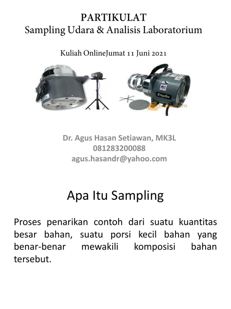PARTIKULAT (Sampling Udara & Analisis Lab) | PDF