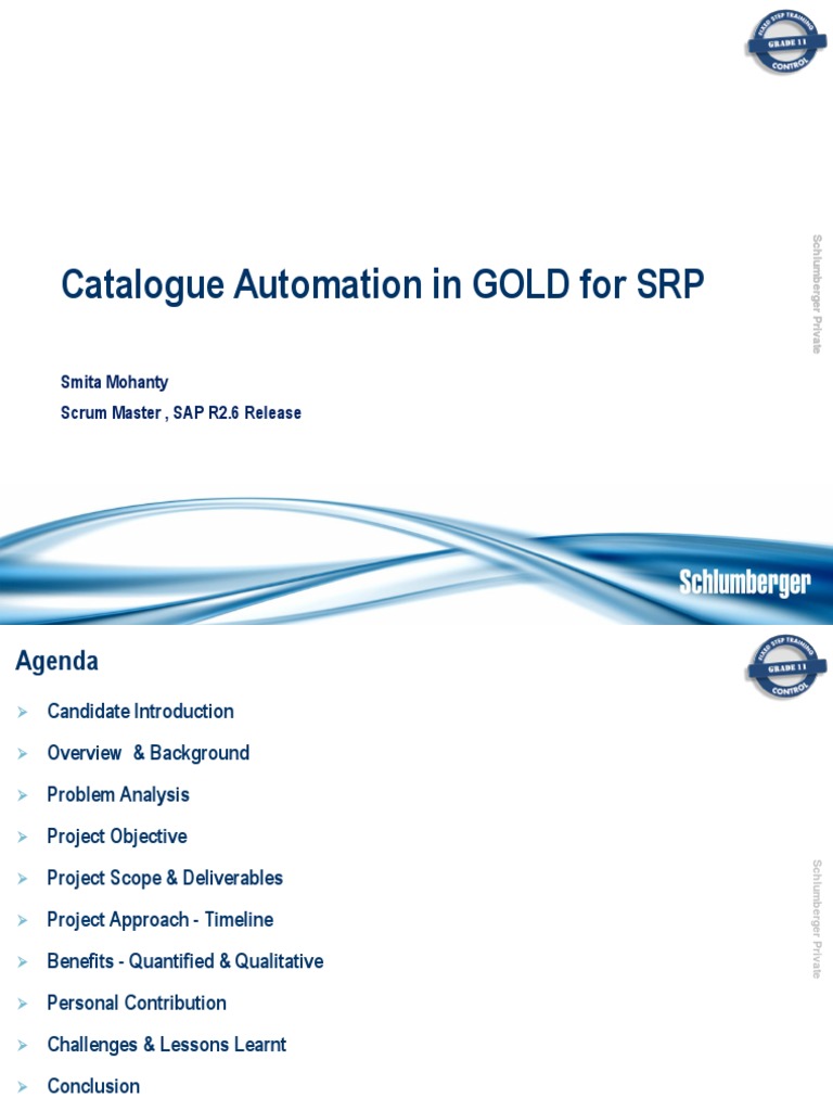 Catalogue Automation in GOLD For SRP: Smita Mohanty Scrum Master, SAP ...