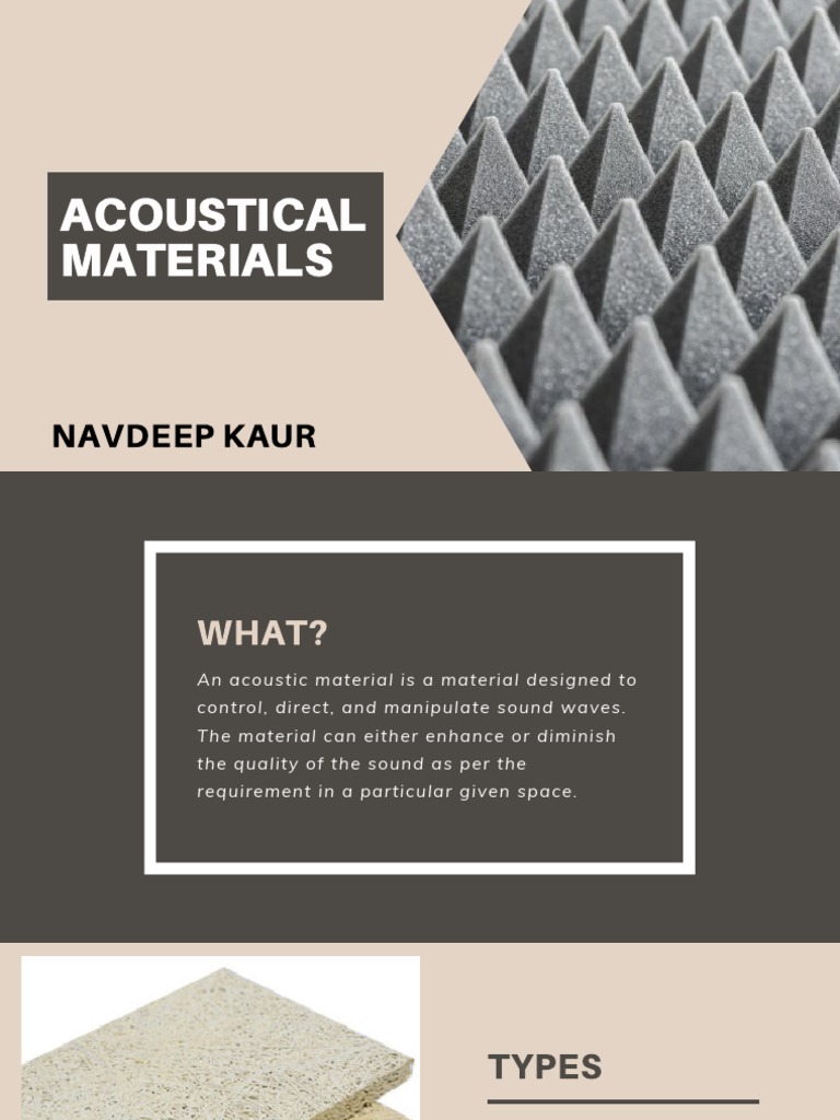 Acoustic Materials | PDF | Acoustics | Building Engineering