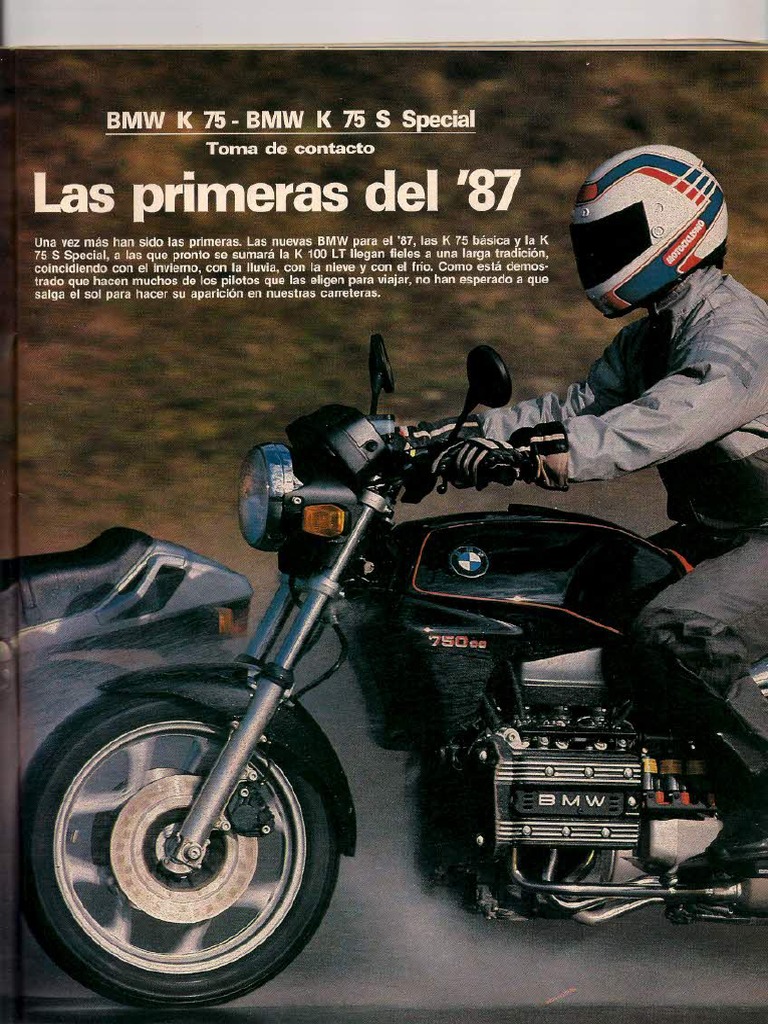BMW K75 Motociclismo Nº 990 1987 | PDF