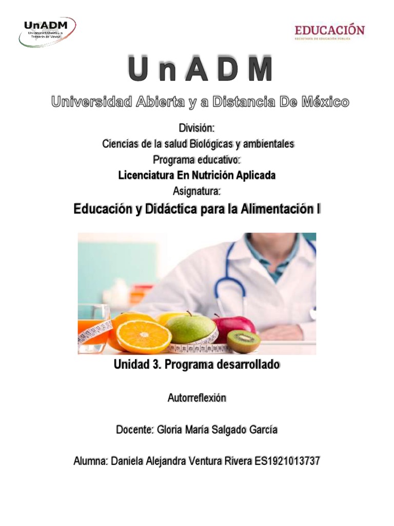 Neda1 U3 Atr Davr Pdf Obesidad Nutrición