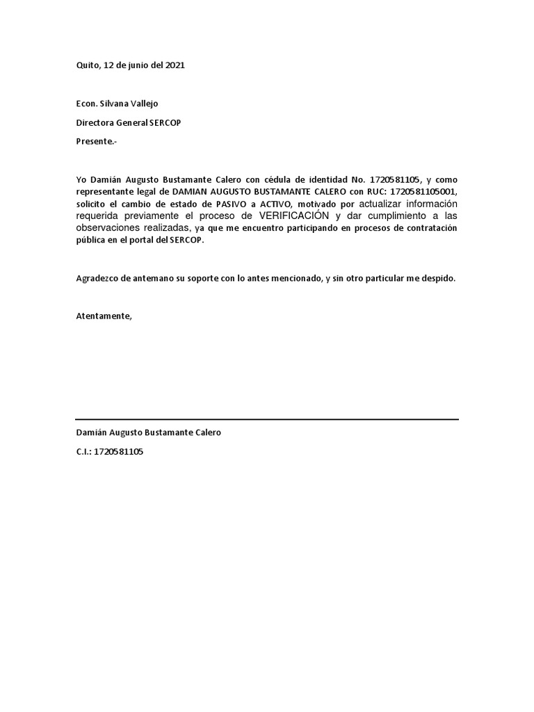 Oficio Sercop 11 | PDF