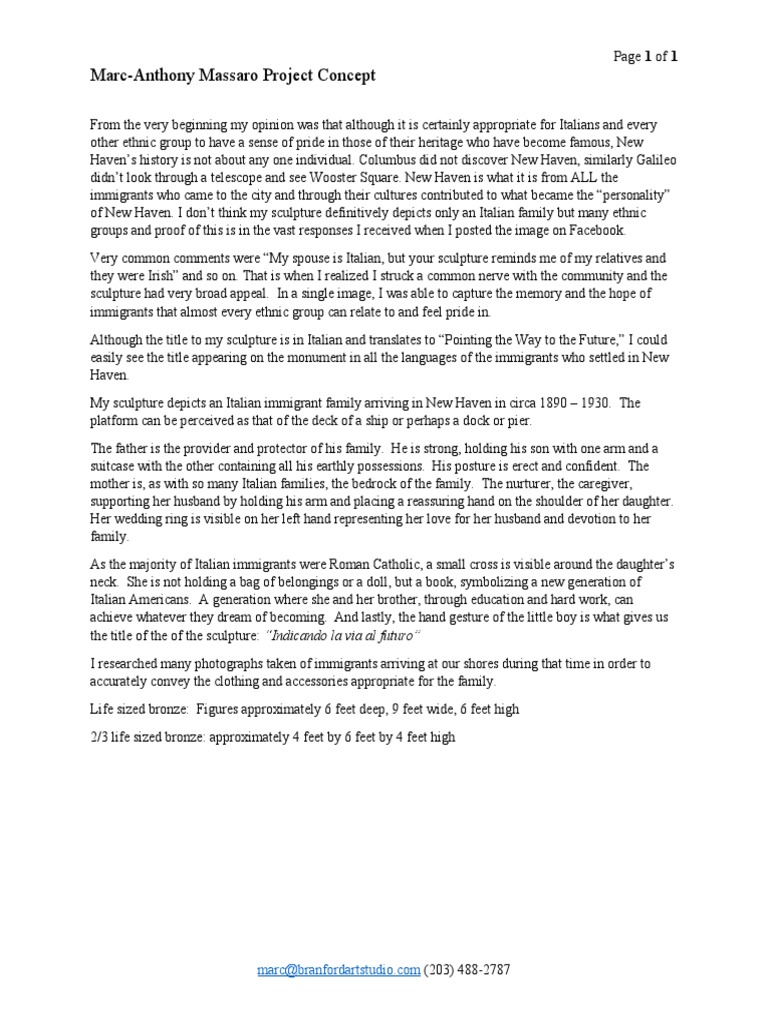 Marc Massaro Concept Narrative | PDF | History