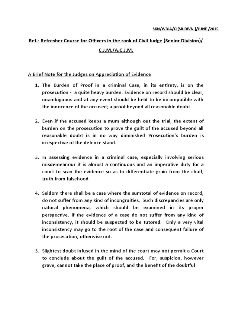 Brief Notes For The Judges To Deal With Civil and Criminal Case by S.K ...