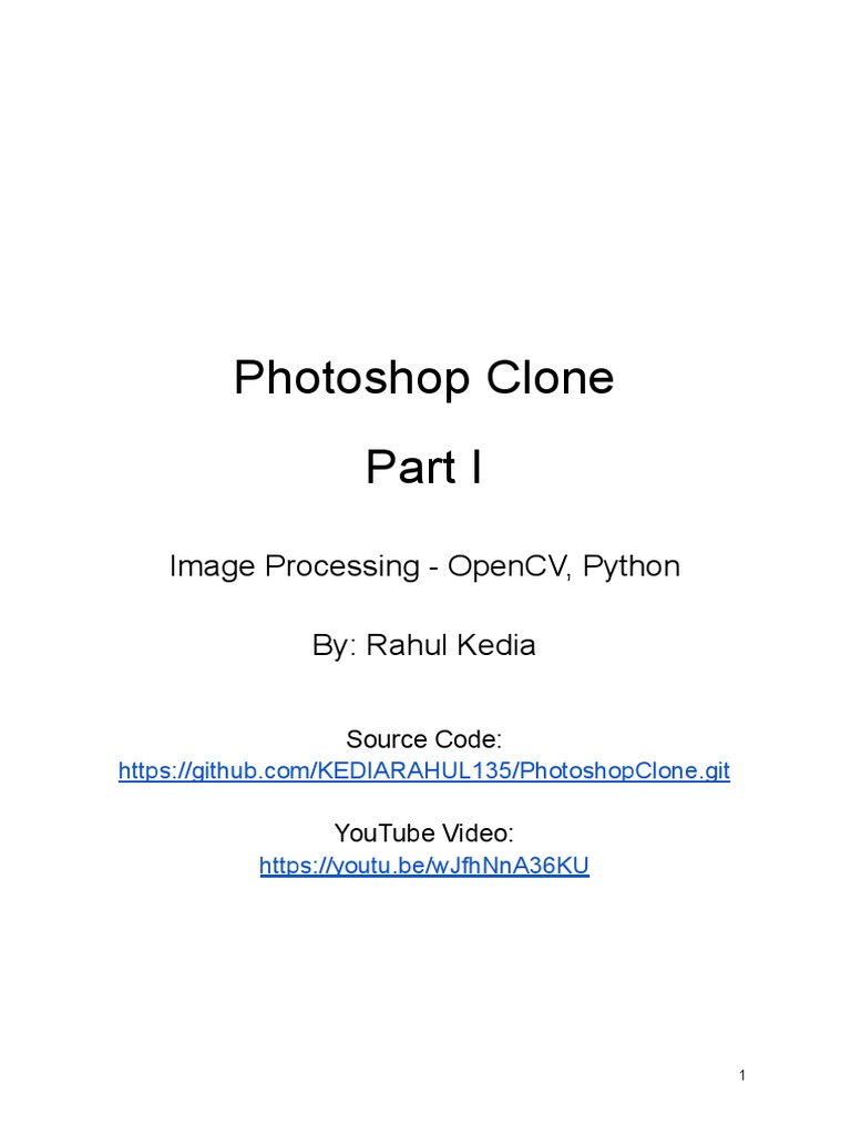 Photoshop Clone Part-1 | PDF | Adobe Photoshop | Command Line Interface