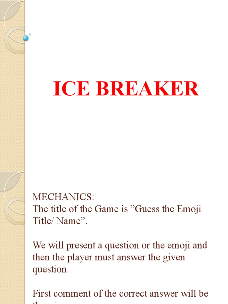 Ice Breaker | PDF