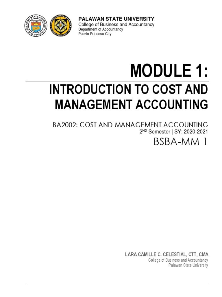 Introduction to Cost Management Accounting | PDF | Management ...