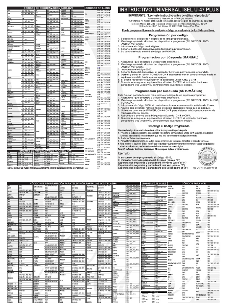 Idoc - Pub Instructivo Universal Isel U 47 Pluspdf | PDF