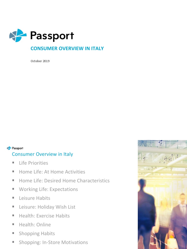 Consumer Overview in Italy | PDF | Millennials | Italy