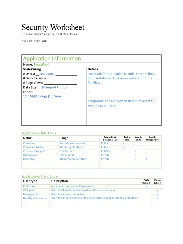 006 Security Worksheet - Facewoof | PDF | Denial Of Service Attack ...