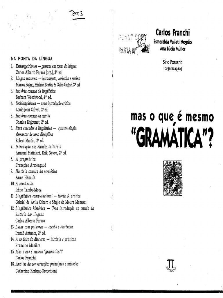 Mas o Que É Mesmo Gramática | PDF