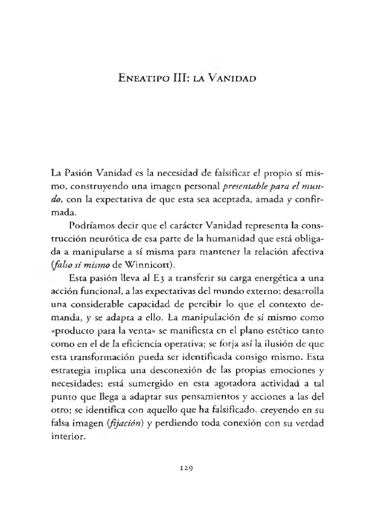 Eneatipo 3 La Vanidad | PDF | Ciencias del comportamiento | Cognición