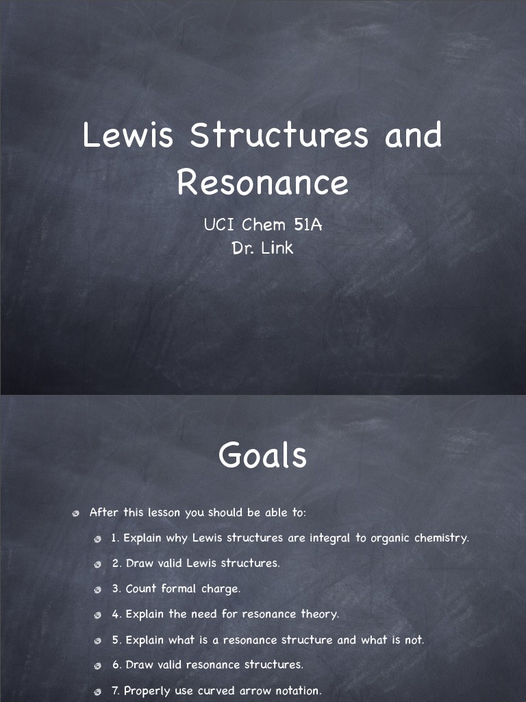 Lewis Structures & Resonance Guide | PDF | Chemical Bond | Chemistry