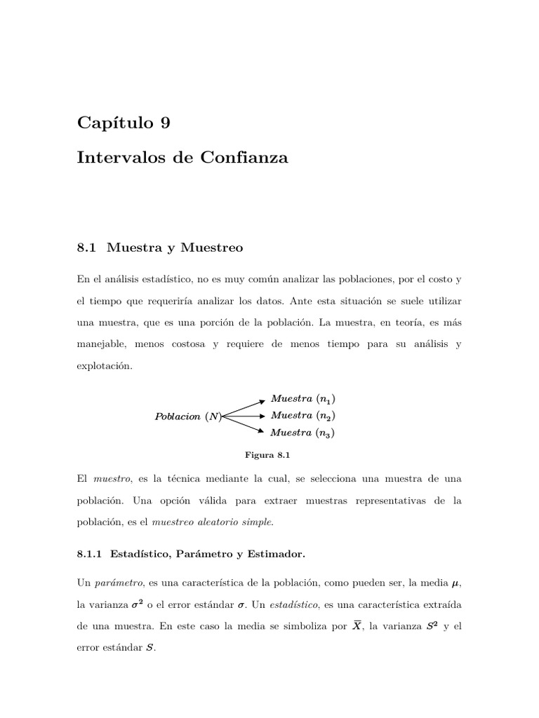 8 Inferencia Estadistica. Intervalos de Confianza | PDF | Muestreo (Estadísticas) | Media