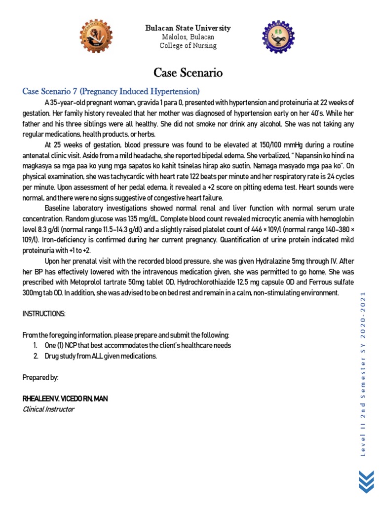 Case Scenario 7 | PDF | Hypertension | Pregnancy