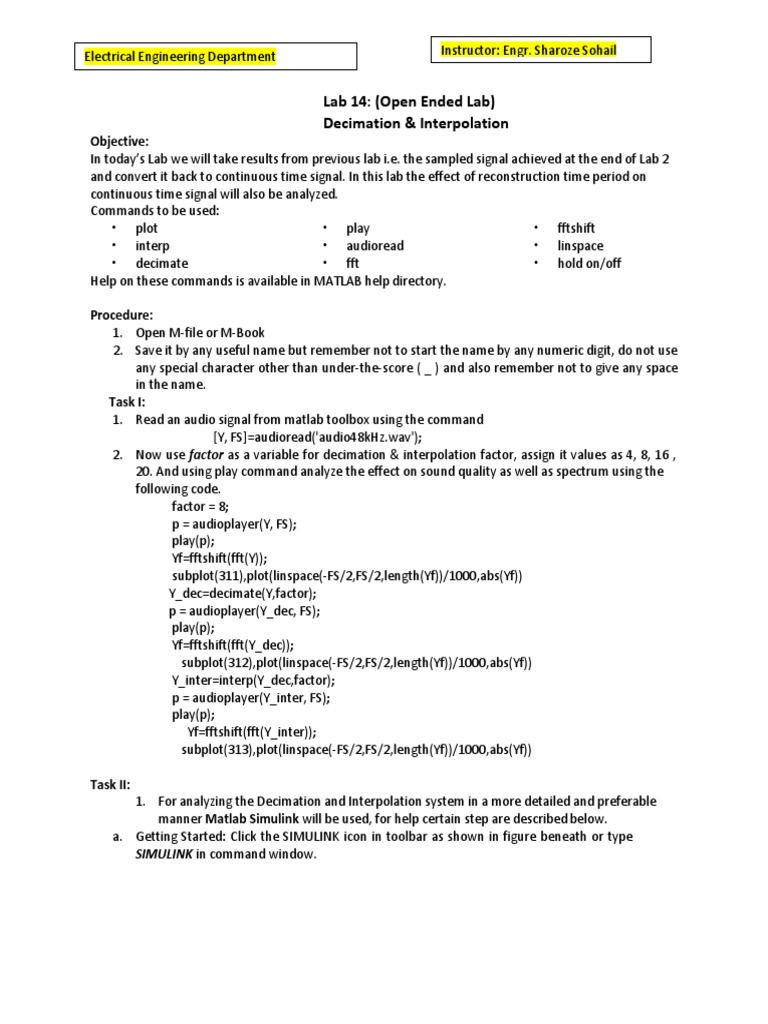 Analysis of Decimation and Interpolation Techniques for Digital Signal ...