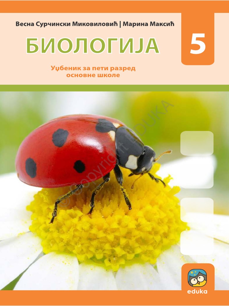 Biologija Udzbenik Za 5. Razred Surcinski | PDF